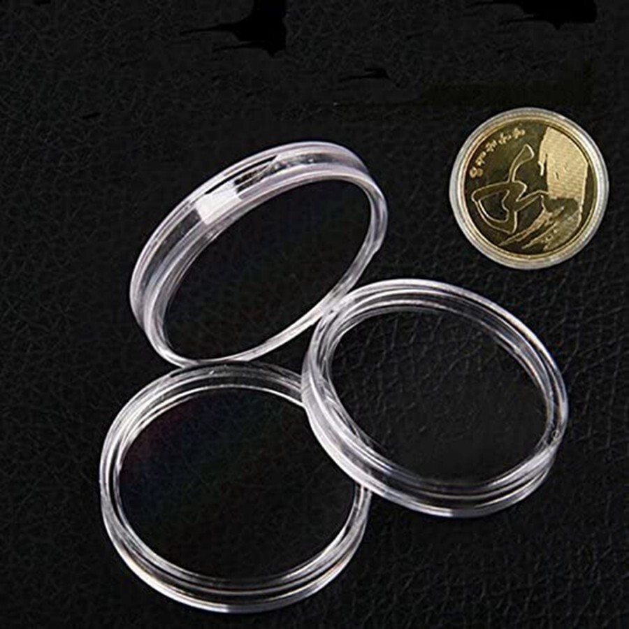 30 coin holders 39mm direct fit capsules for 1 OZ SILVER OR COPPER ...