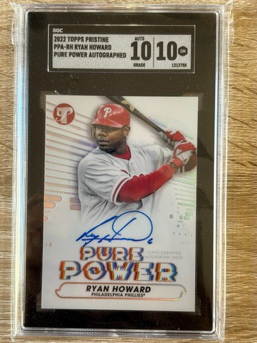 2022 Topps Pristine Pure Power Autographs Ryan Howard #PPA-RH (AU) SGC ...
