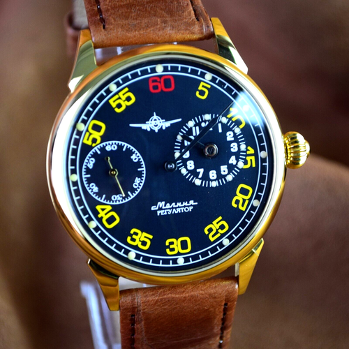 Vintage Men's Wristwatch MARRIAGE REGULATEUR Soviet Watch Black Dial ...