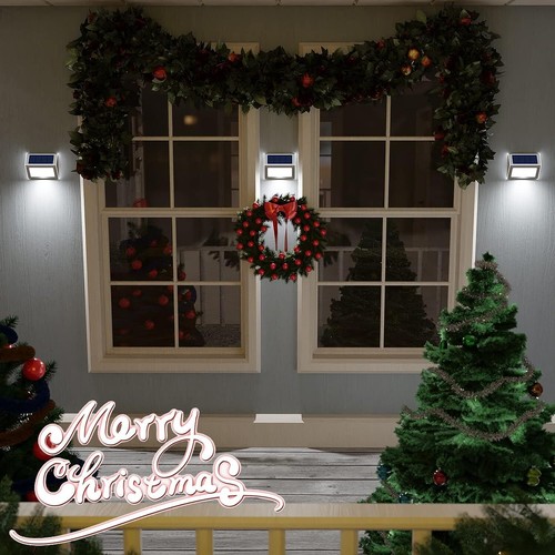 Super Bright Solar Powered Door Fence Wall Lights Led Outdoor Garden ...
