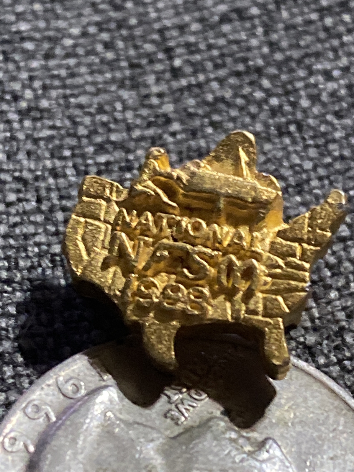 National NFSM Mason 1988 US Pin Gold Plate Rare - Gem