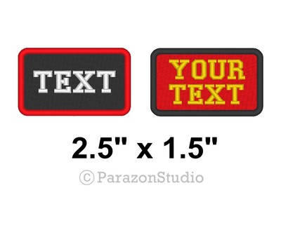 Custom Embroidered Name Tag Motorcycle Biker Sew on Patch Badge 2.5" x ...