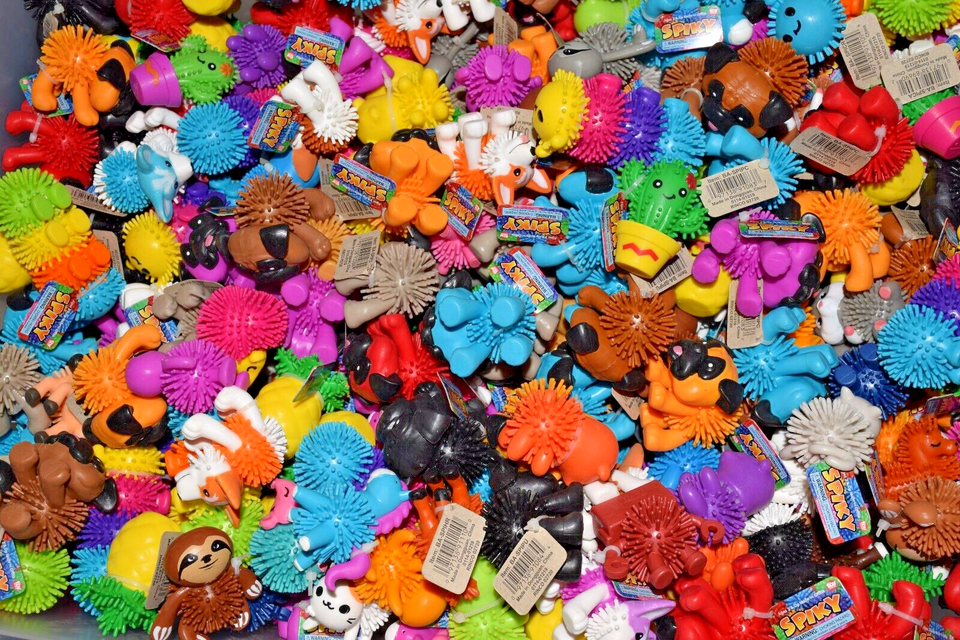 10 Spiky Character Figures Porcupine Ball Fidget Toy Bulk Lot Animal ...