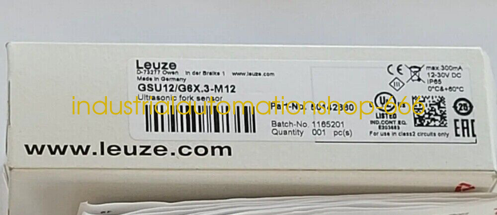 1PC New LEUZE GSU12/G6X.3-M12 Transparent Label Sensor Via DHL or FedEX ...