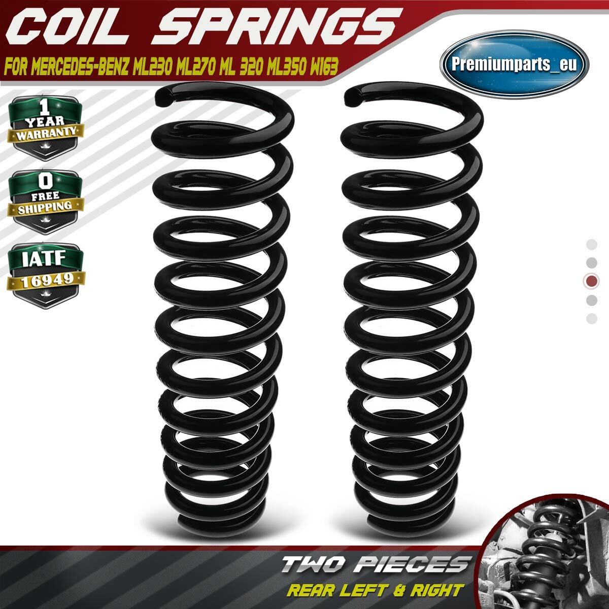2x Coil Springs Rear Suspension for Mercedes-Benz ML230 ML270 ML 320 ...