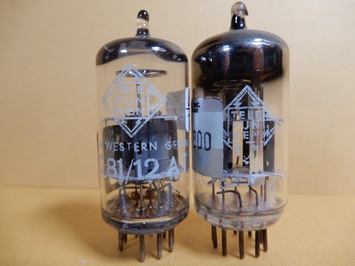 Telefunken 12AT7 ECC81 Vacuum Tubes Good Logos Amplitrex Tested 80/71 ...
