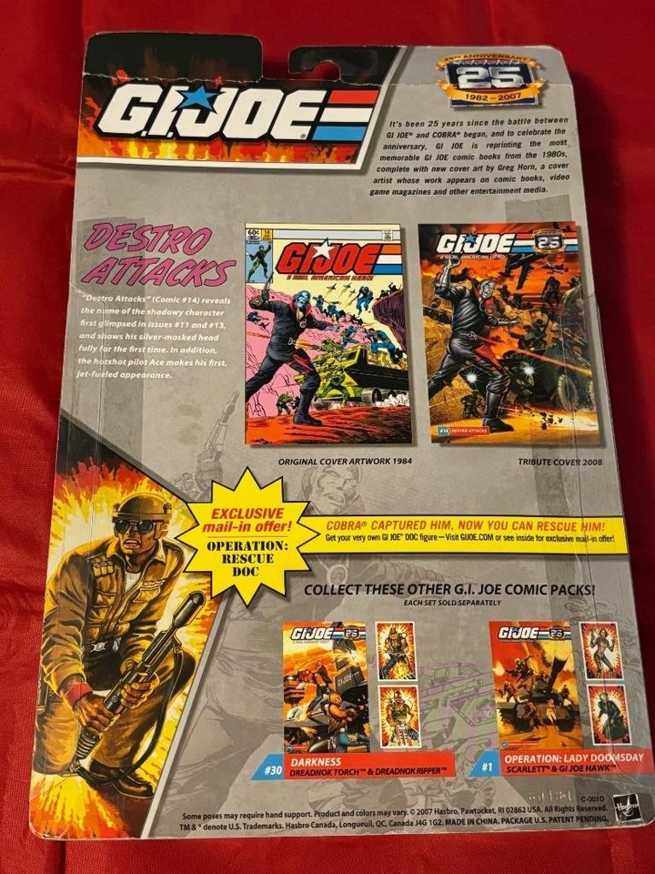DESTRO & CPL BREAKER COMIC 2 PACK GI JOE FIGURE NEW SEALED | eBay