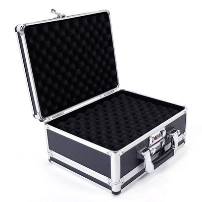 Aluminum Locking Gun Pistol HandGun Lock Box Hard Storage Carry Case ...