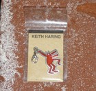 Vintage RARE Pop Art Keychain RED Key Fob Charm KEITH HARING Dancing ...