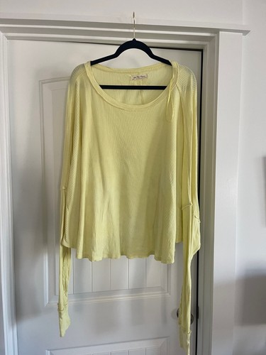 Free People Microphone Drop Thermal in Yellow Grass / Lime S | eBay