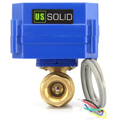 U.S. Solid Motorized Ball Valve 1in Standard Port Brass DC 9-24V 5 Wire Wiring | eBay