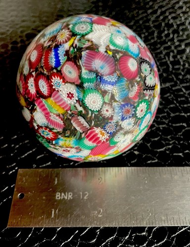 VTG MILLEFIORI ROUND GLASS GLOBE PAPERWEIGHT - MATTE FINISH | eBay