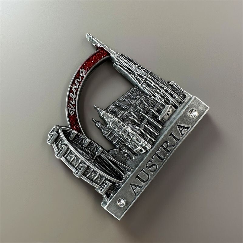 Austria Vienna Handmade Tourist Souvenir Craft Gift Metal Refrigerator ...
