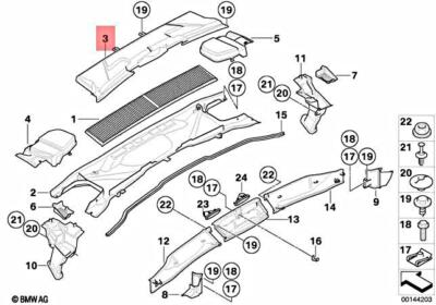 Genuine BMW E81 E82 E84 Cabin Air Microfilter Housing Upper OEM ...