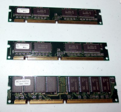 lot of 3 SEC 168pin SDRAM Memory Sticks PC66 & PC100 32MB | eBay