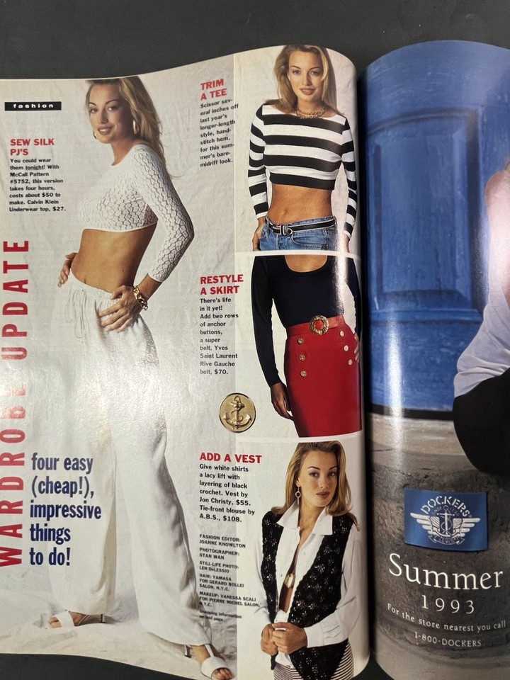 Cosmopolitan Magazine April 1993 ~ Sex Survey, Aidan Quinn, Makeovers ...