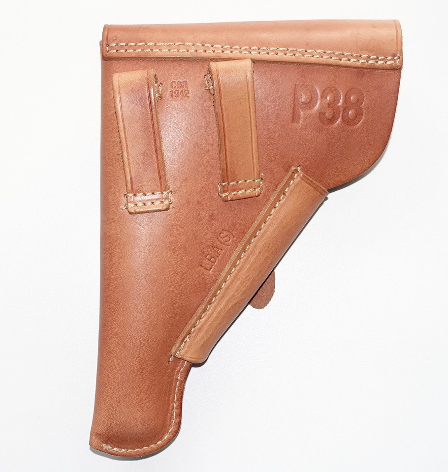 GERMAN ARMY LUFTWAFFE L.B.A(s) WW2 repro P38 SOFT SHELL HOLSTER TAN ...