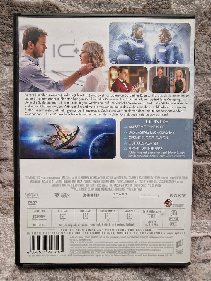 Passengers - Jennifer Lawrence - DVD / Film | eBay UK