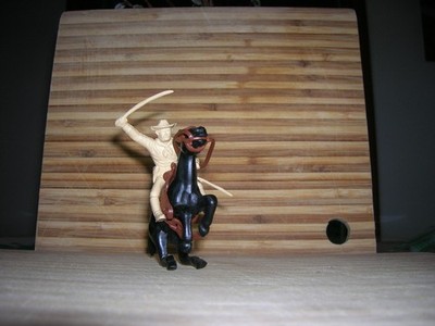 MARX 60mm CAVALRY MOUNTED TAN PLAYSET TOY SOLDIER VINTAGE 1950s FORT ...