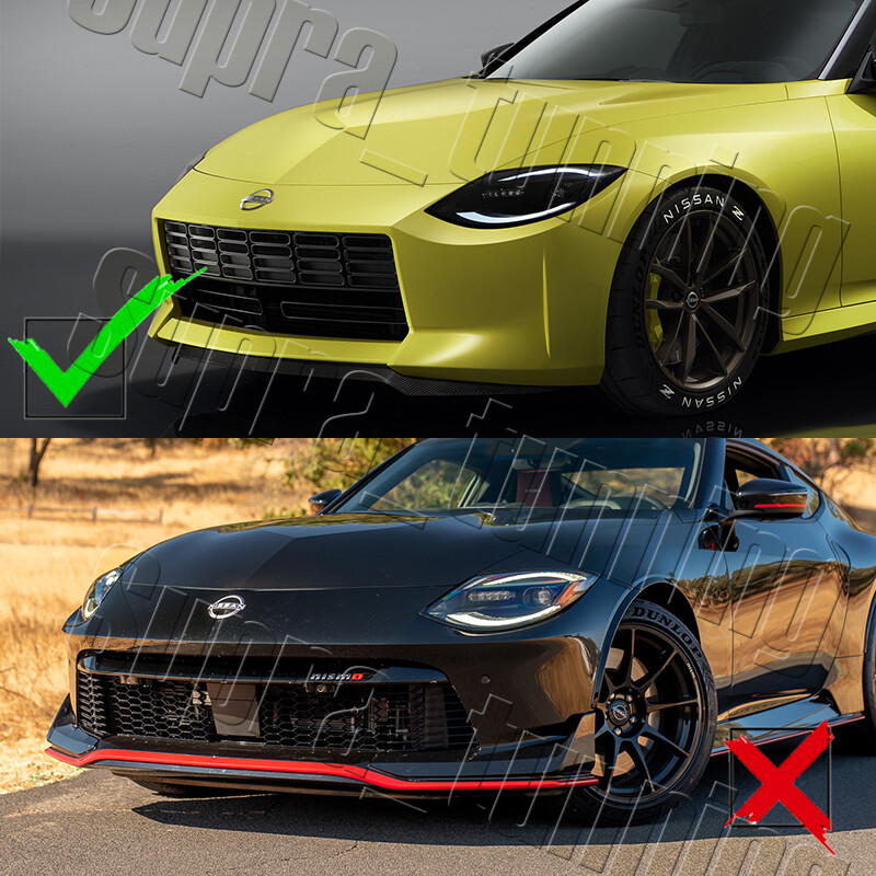 Carbon Painted Front Bumper Lip Spoiler NS-Style For 2023-2025 Nissan Z ...
