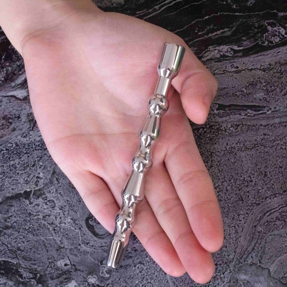 Male Stainless Steel Beads Long Urethral Plug Sounding Penis Plug Rod ...