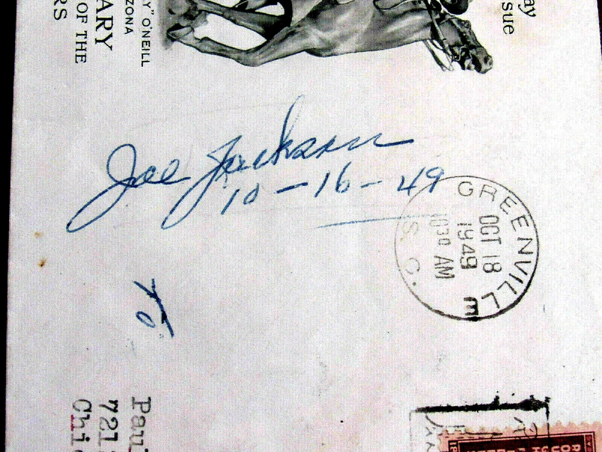 Shoeless Joe Jackson Real Signature