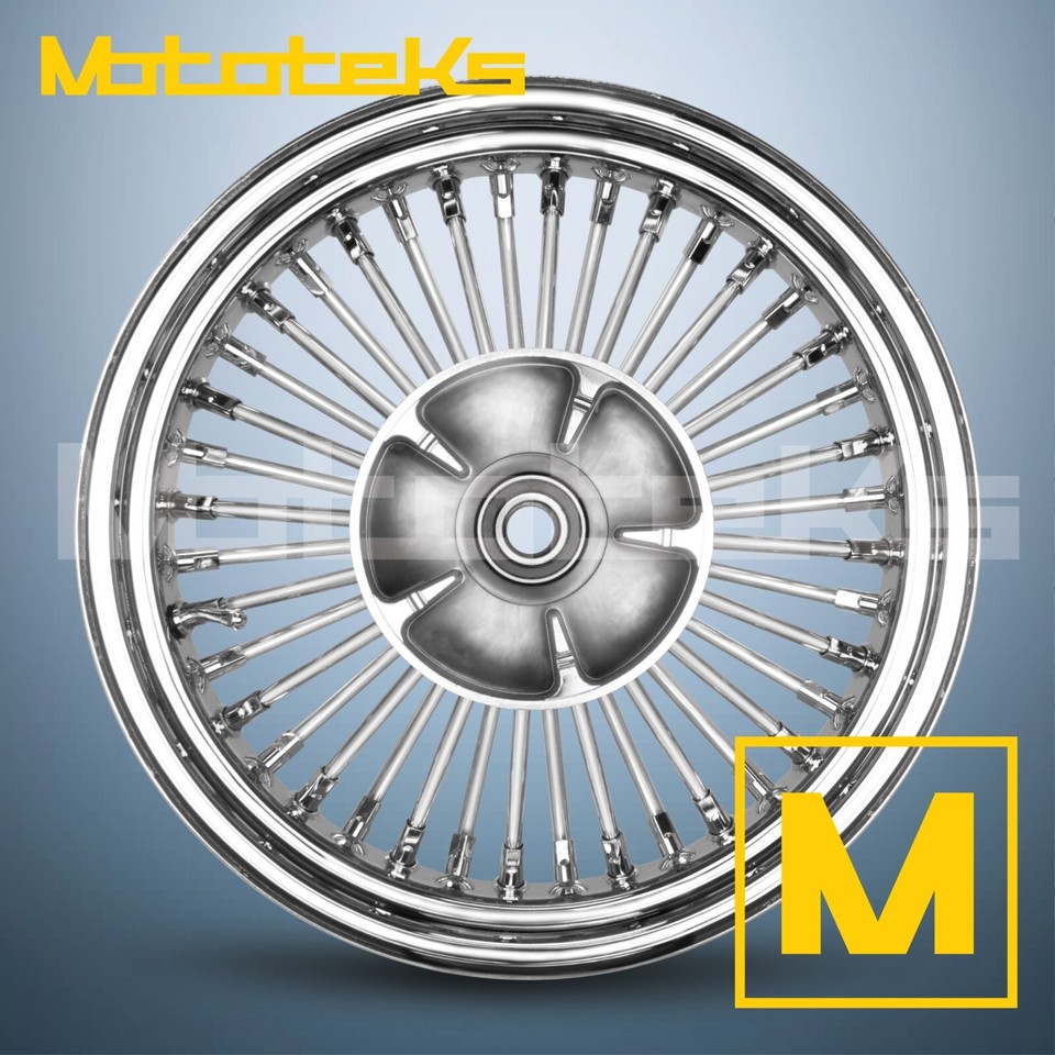 16" 16X5.5 FAT SPOKE WHEEL 40 STAINLESS SPOKES FOR HARLEY TOURING CUSH ...