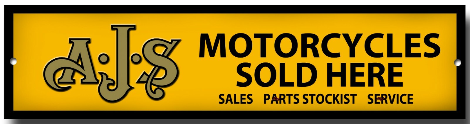 A.J.S MOTORCYCLES SOLD HERE METAL SIGN,GARAGE SIGN,WORKSHOP SIGN.MAN ...