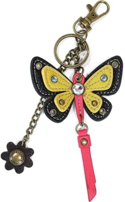 CHALA YELLOW BUTTERFLY KEY RING KEY CHAIN PURSE CHARM KEY FOB New in ...