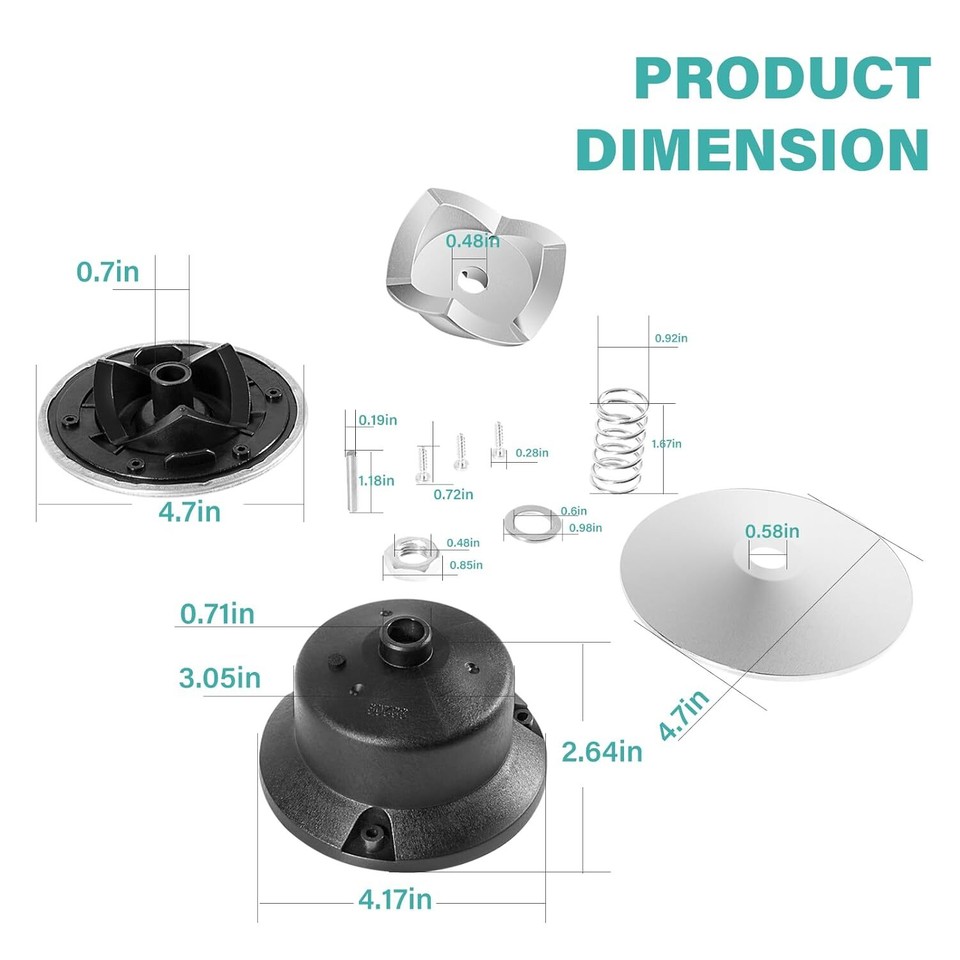 GT79253 General Transmission RS800 Driven Pulley Kit for Husqvarna ...