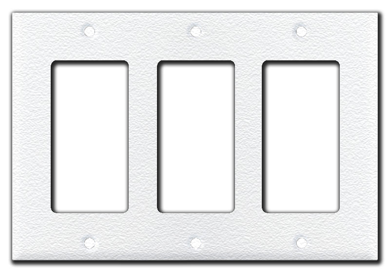 Wrinkle White Textured Metal Wall Plate Covers Switch Plates & Outlet ...