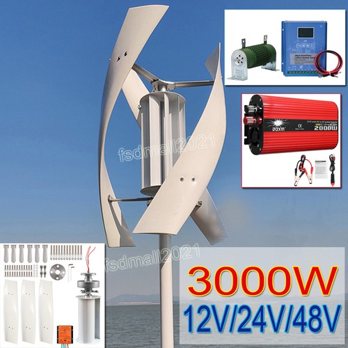 3000W Wind Turbine Generator MPPT Hybrid Controller Power Inverter 12V ...