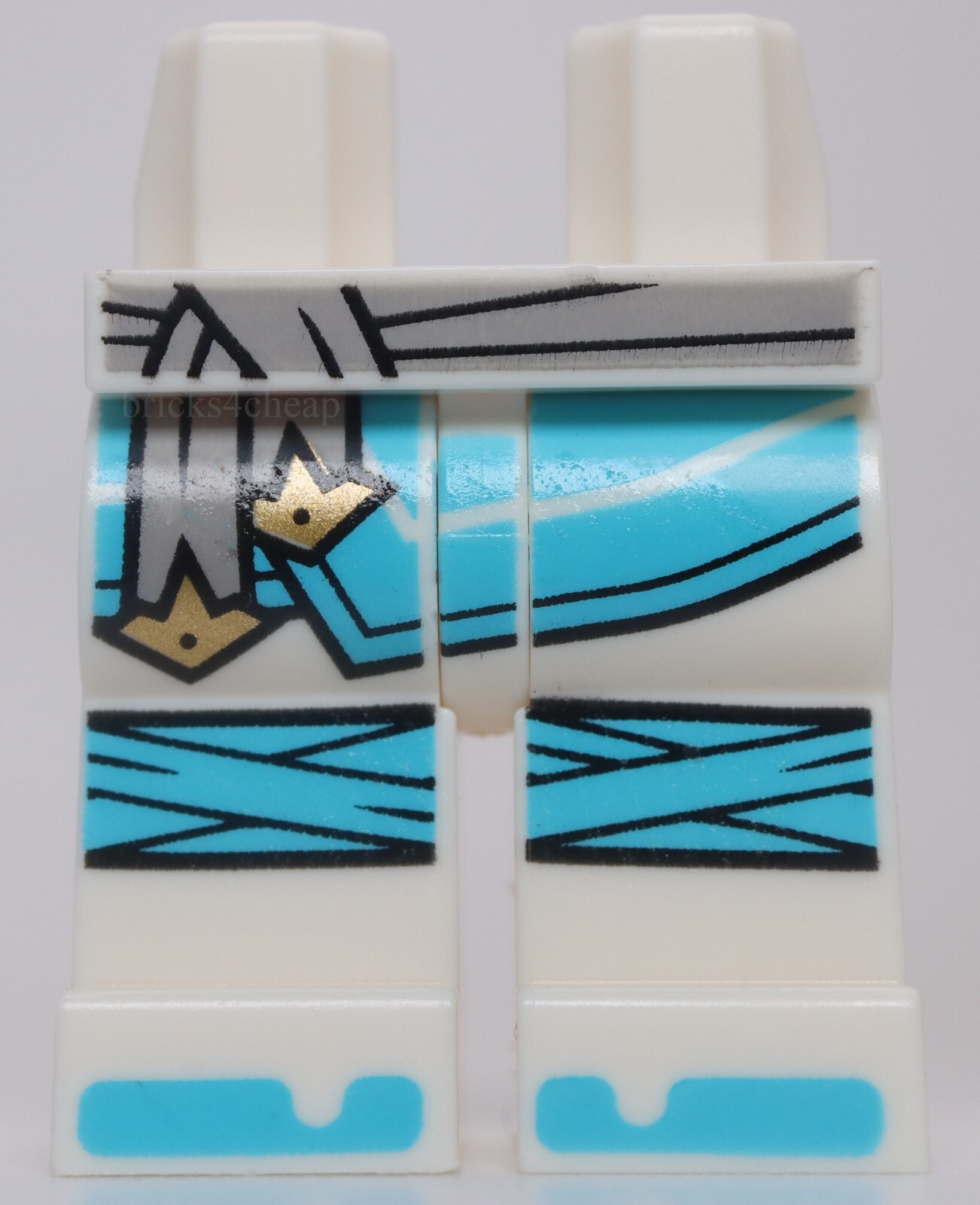 Lego White Hips and Legs Light Bluish Gray Sash Medium Azure Robe Ends ...