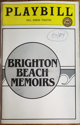 Playbill Apr 1984 BRIGHTON BEACH MEMOIRS Broadway Musical Neil Simon ...