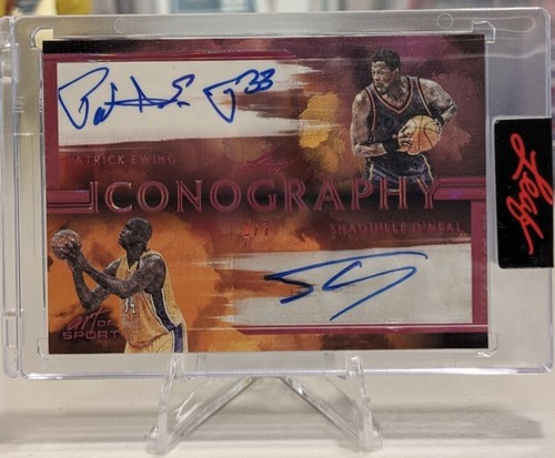2023 Leaf Art Of Sport Ewing & Shaq Iconography Dual Auto #1/7 FIRST ON ...
