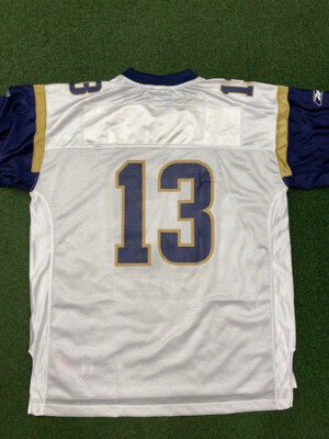 NWT St. Louis Rams #13 NFL Reebok Jersey Mens Any Name sizes L, XL, XXL ...