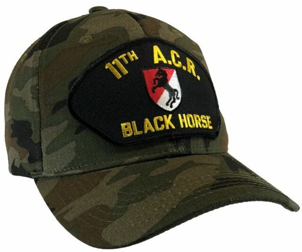 US Army 11 Th ACR Hat Camo Ball Cap Armored Cavalry Regiment Black ...