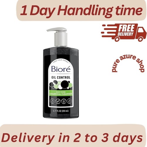 Biore Charcoal Face Wash for Men Deep Pore Facial Cleanser Oily Skin 6. ...