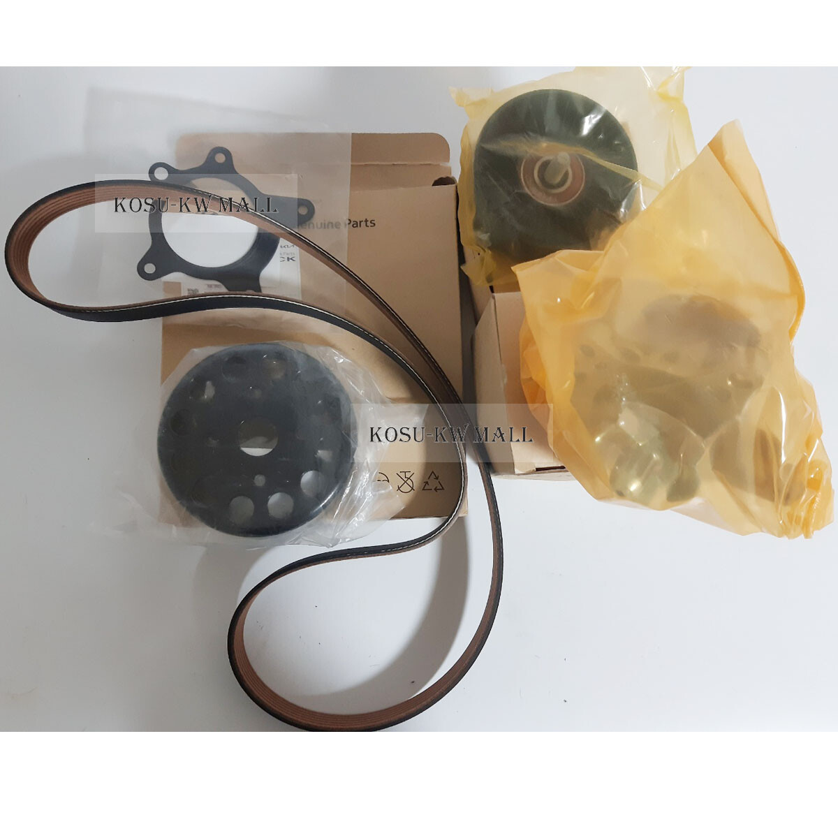 OEM Genuine RIBBED BELT Set 252122B140,251002B700 for Hyundai KIA 1.6L ...