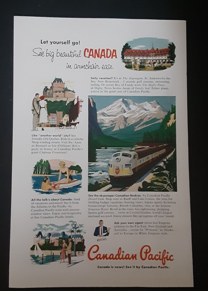Original Great Northern Railroad Train Print Ad Mid-Century 1940s ...
