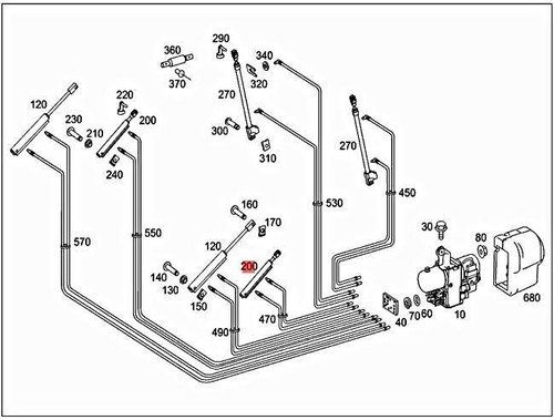 Genuine MERCEDES A207 A209 CLK Convertible E-CLASS Cylinder 2098000972 ...