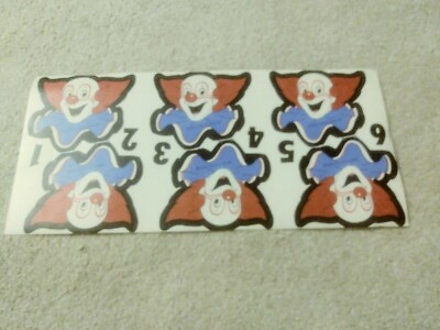 Bozo The Clown TV Show Sticker Sheet | eBay