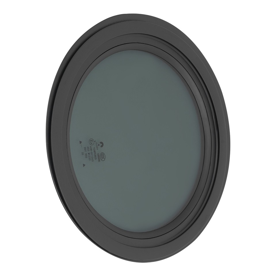 12 Inch Round Fixed RV Window Smoke Grey Aluminum Tempered Glass Camper ...