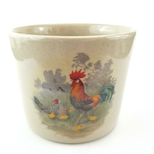 Marshall Pottery Hand Turned Rooster Crock 5.25" x 4.25" USA | eBay