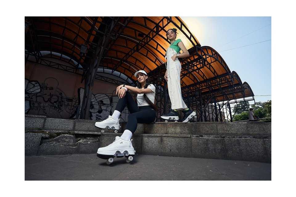 Four-Wheel Outdoor Roller Skate Shoes Unisex Roller Shoes Detachable ...