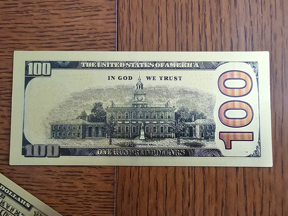 2009-A BENJAMIN FRNAKLIN 1 GRAM 24k GOLD NOTE $100 DOLLAR BILL By ...