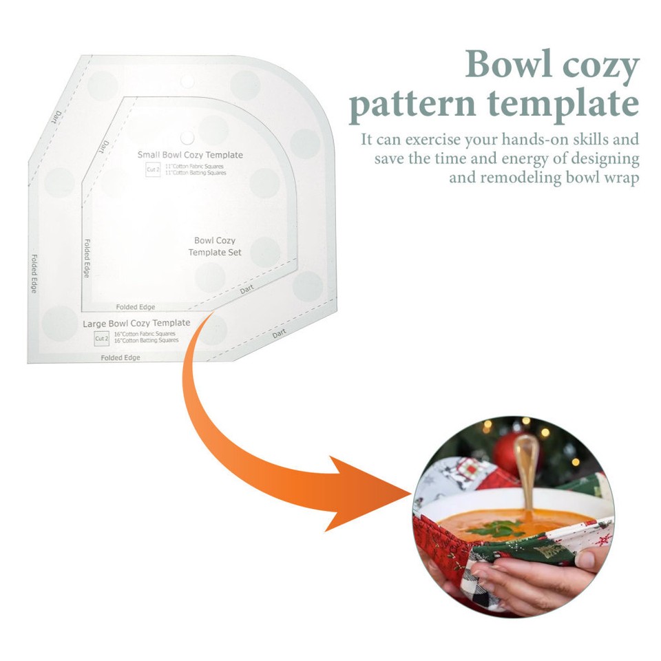 Bowl Cozy Pattern Template Acrylic Bowl Wrap Template Bowl Wrap Sewing ...