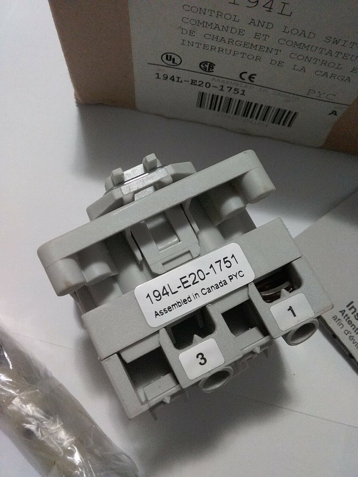 1, Allen Bradley, 194L-E20-1751 Control and Load Switch. Sbwh-dd22-AA.yy | eBay