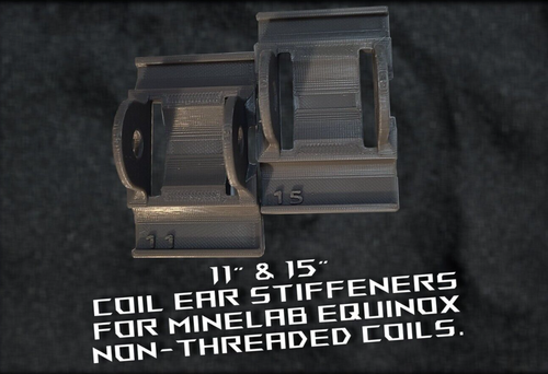 11" & 15" Coil Ear Stiffener COMBO For Minelab Equinox 600 800 - GREY ...
