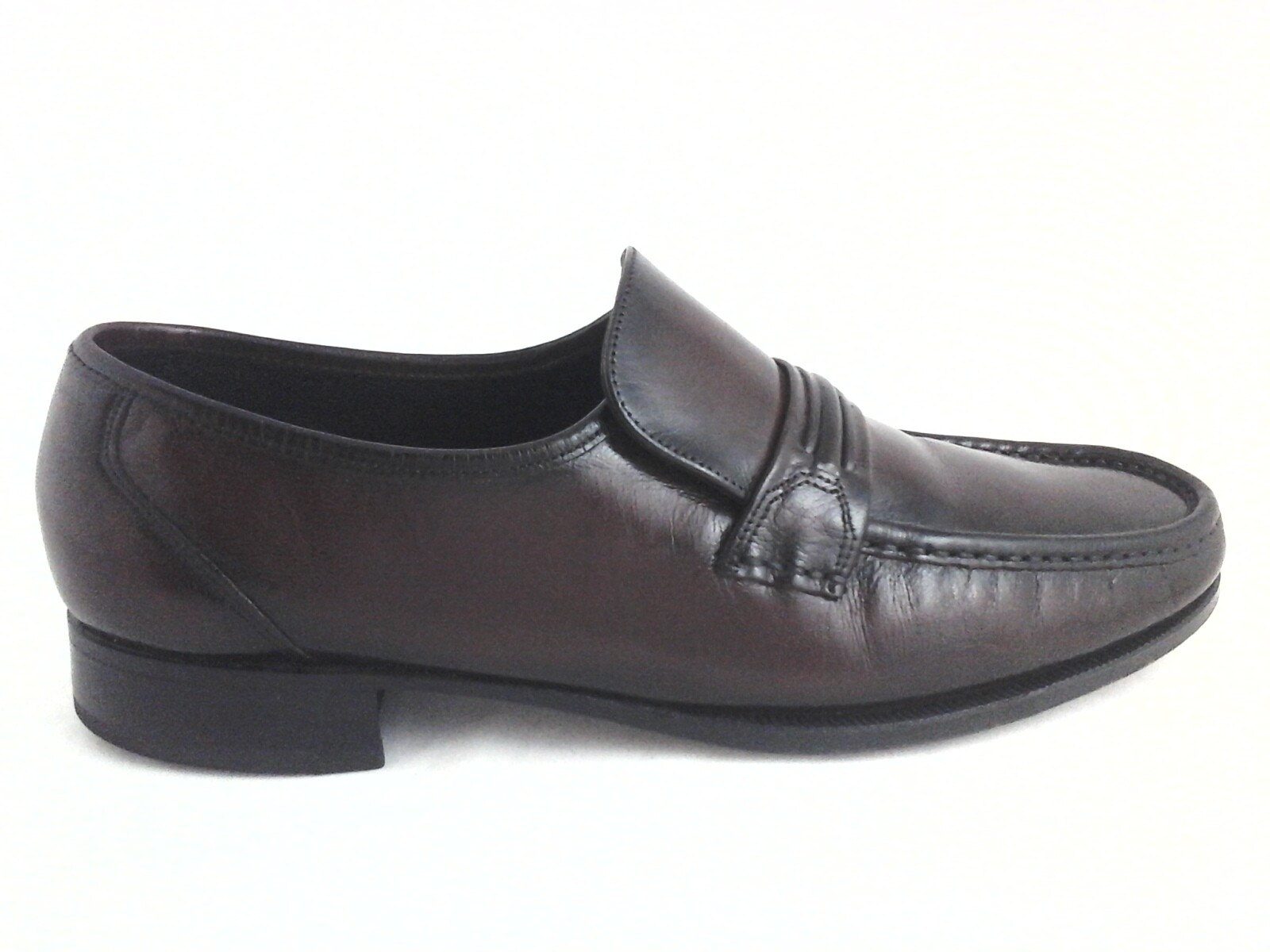 FLORSHEIM Loafers Como Black Cherry Brown Leather Dre… - Gem